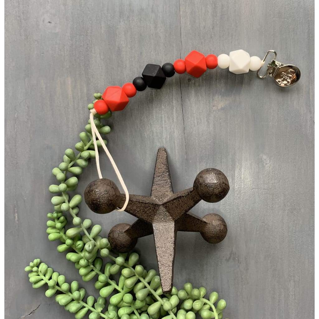 jewel-pacifier-toy-clip-scarlet-red-teether-three-hearts-redds-threads ...